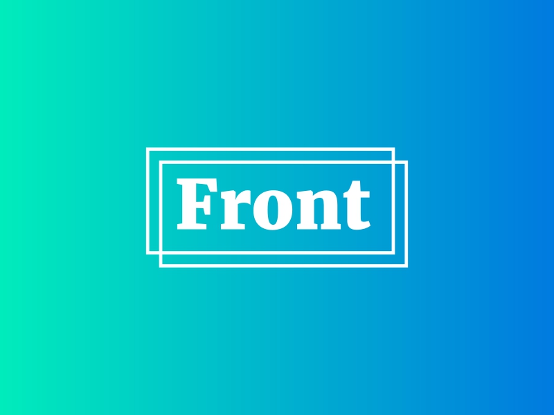 Front logo generated by AI logo maker - Logomakerr.ai