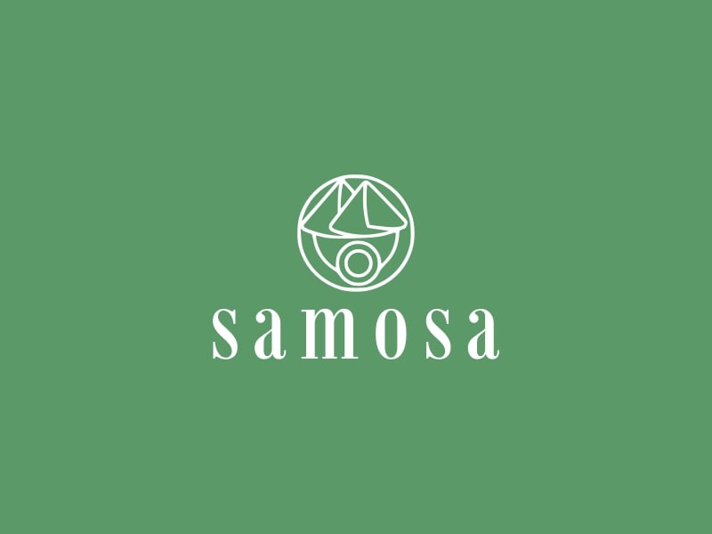 samosa logo generated by AI logo maker - Logomakerr.ai